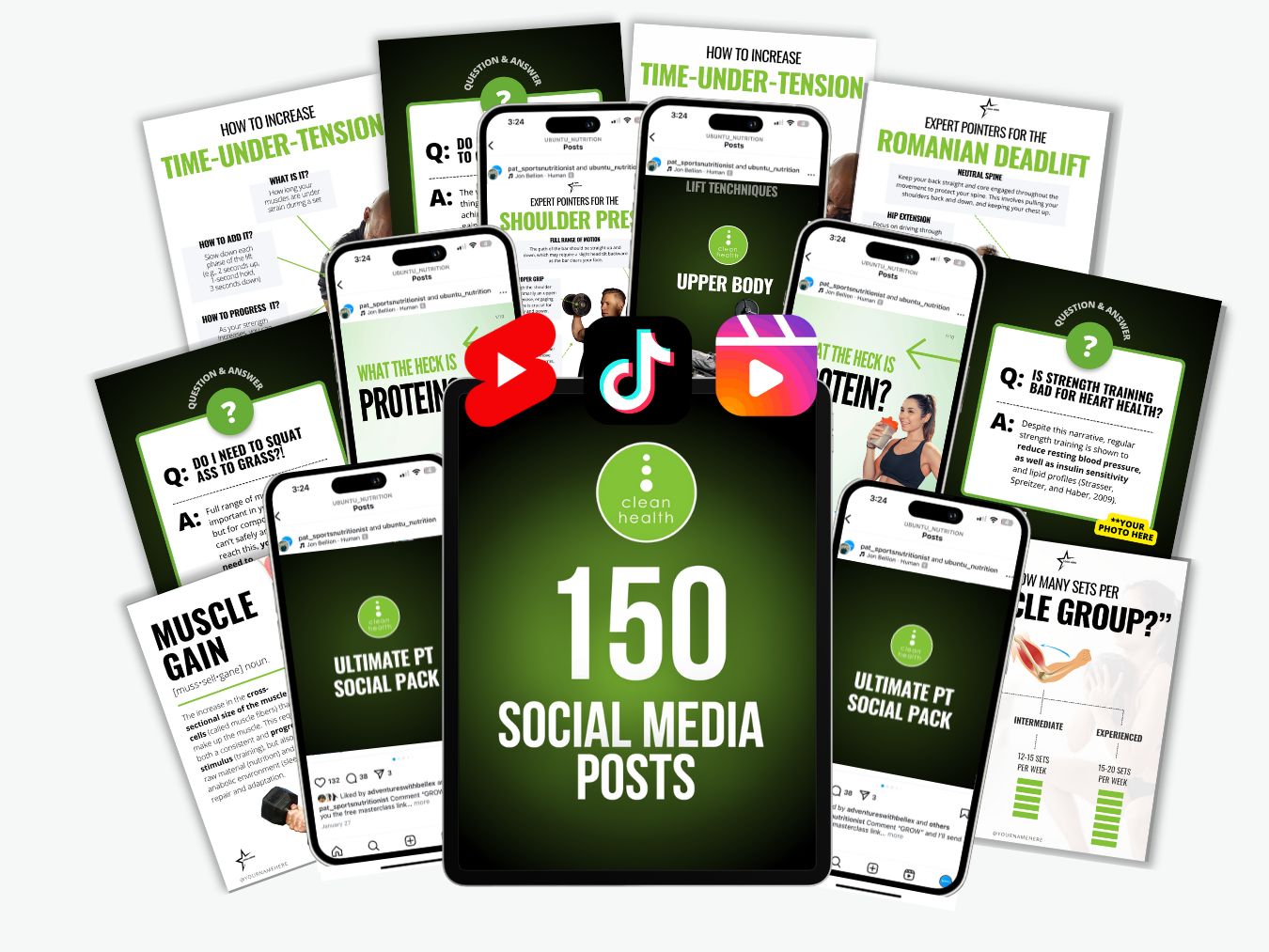 Clean Health | Ultimate PT and Nutritionist Template Bundle
