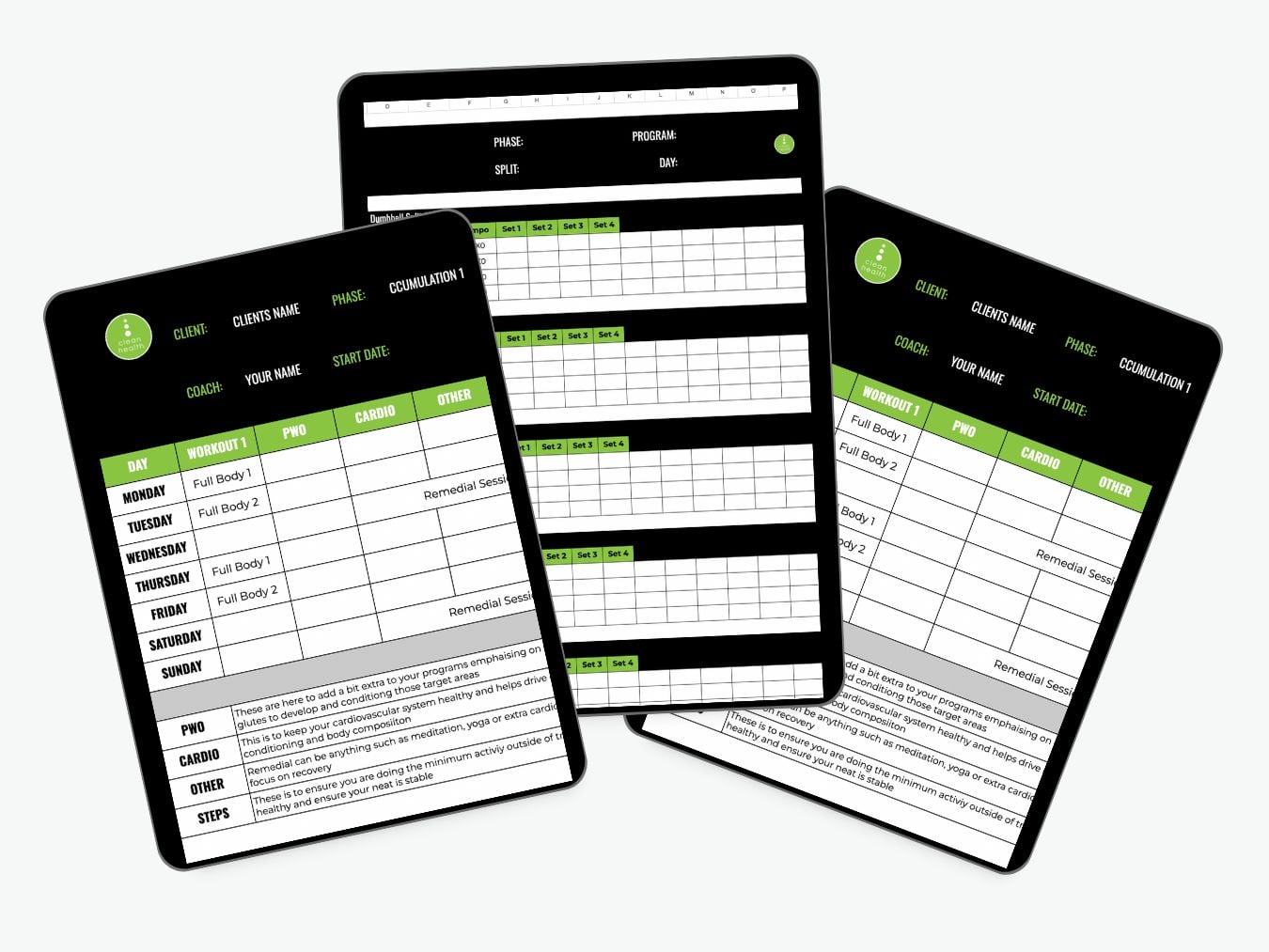 Clean Health | Ultimate PT and Nutritionist Template Bundle